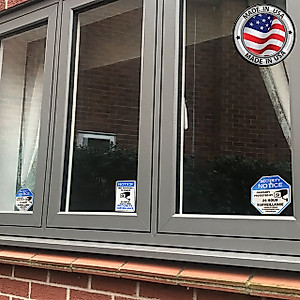 Psyfer® (Fade-Free) 13 Pack - Small Security Camera Audio & Video Outdoor Stickers [Made in USA]