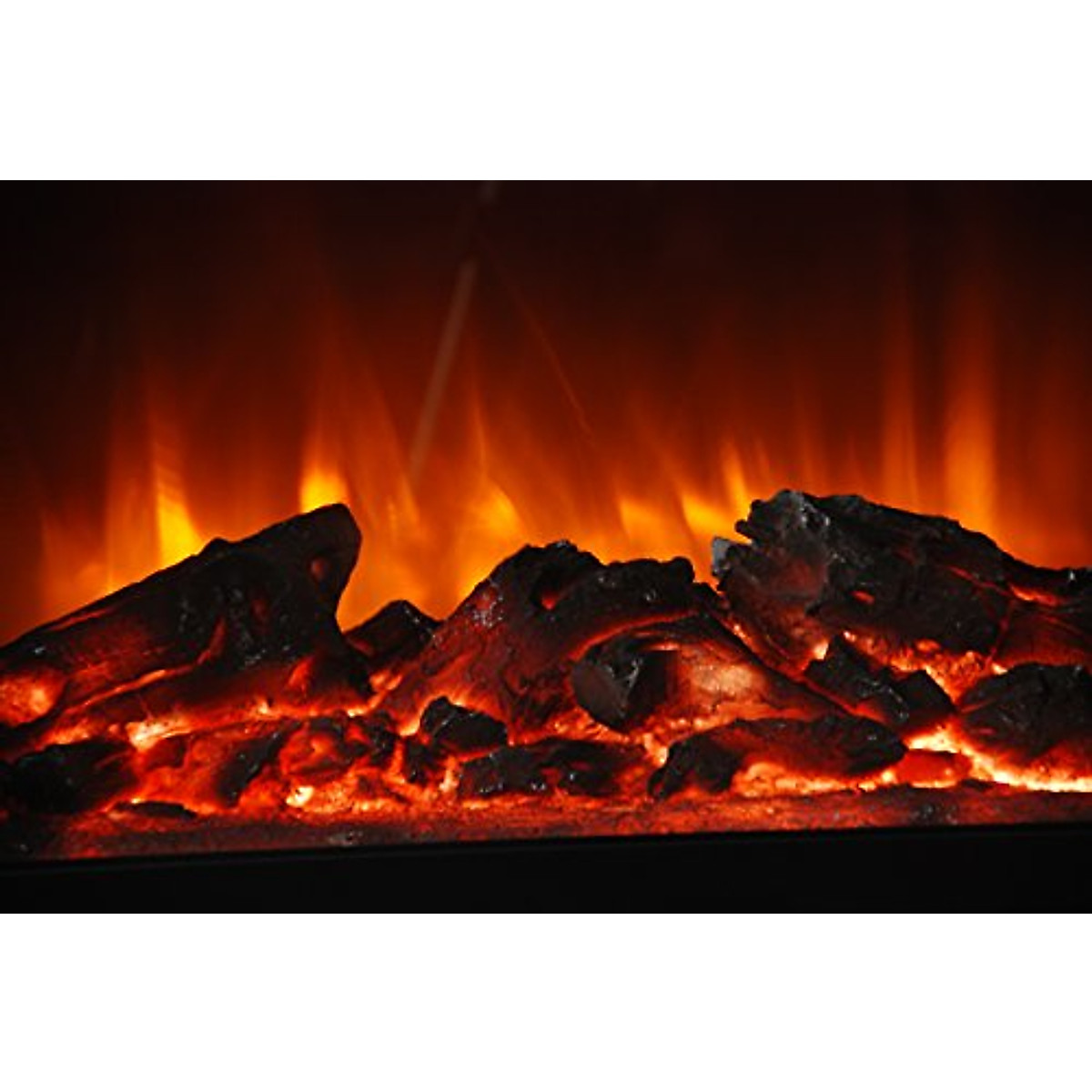 LifeSmart LifePro 1500 Watt Electric Infrared Quartz Fireplace Heater for Indoor Use with 3 Heating Elements and Remote, Faux Stone & Oak Wood