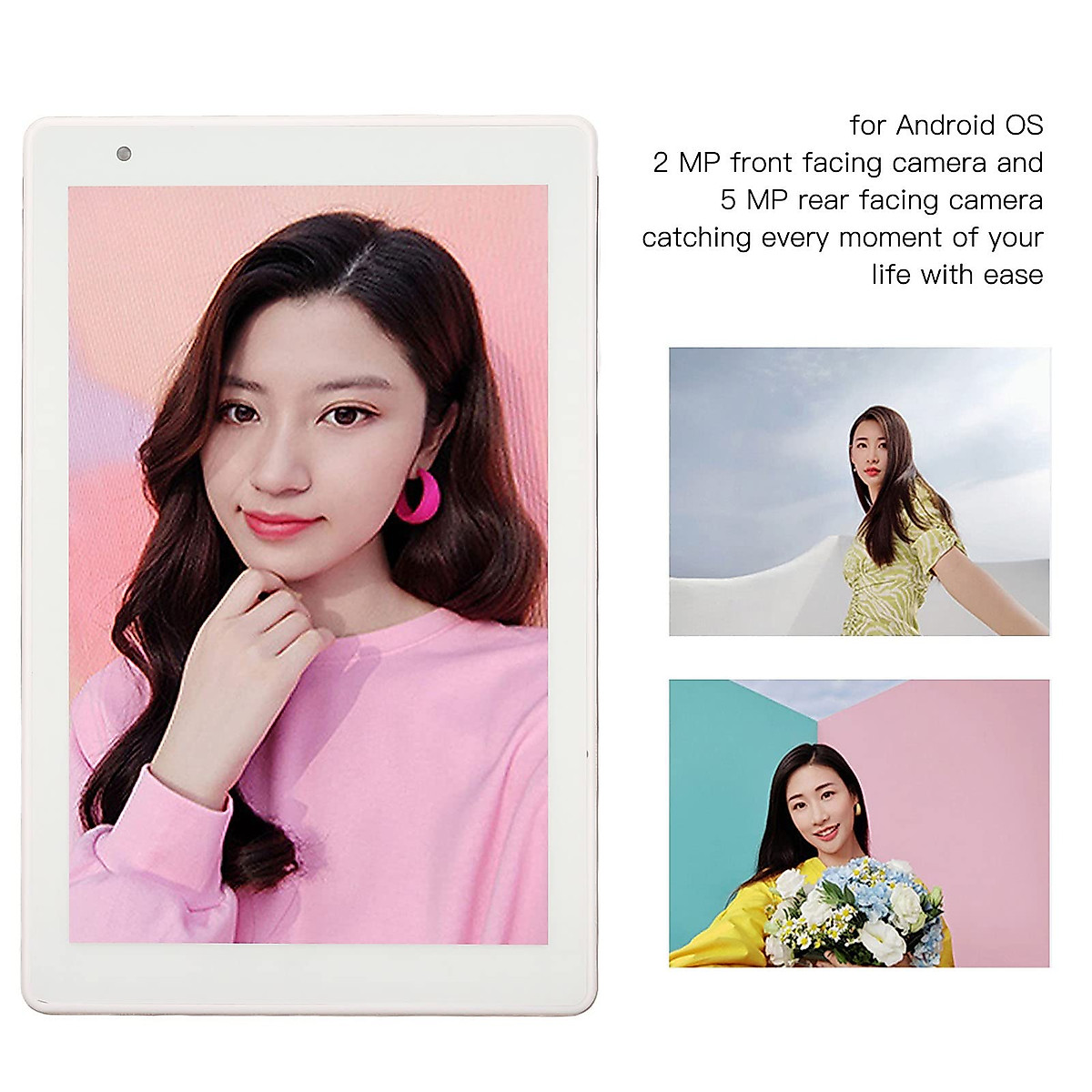 8.1 Inch Tablet, Android 10 2.4/5Ghz WiFi Tablet PC, 4+64GB, MTK6592 CPU, 720x1280 Resolution, with 3 Card Slots, for Entertainment