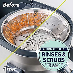 Oster Easy-to-Clean Professional Juicer, Stainless Steel Juice Extractor, Auto-Clean Technology, XL Capacity, Gray