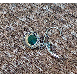 Bottled Up Designs Handmade Vintage White Leverback Botanicals Earrings, Sterling Silver, Eco Friendly, Made in USA, Birthday Gifts, Mothers Day, Women, Anniversary (Mason Jar (Aqua))