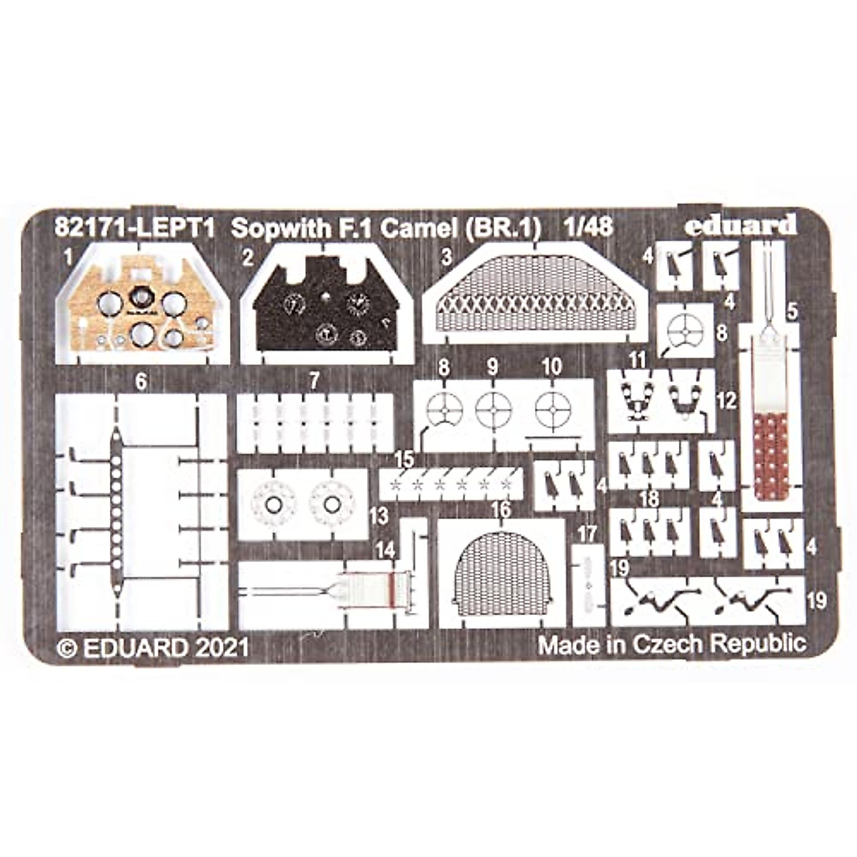 Eduard EDU82171 1/48 Profile Pack British Air Force Soppy F.1 Camel, BR.1 Engine, Plastic Model