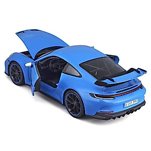 Maisto - 1/18 Scale Model Compatible with Porsche 911 GT3 2022 Die-Cast Scale Model Sports Car Miniature (Blue)