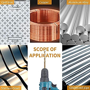 BECOLLO 3/32 Inch Cobalt Drill Bit Set, M35 Jobber Length Twist Drill Bits,Suitable for Drilling in Hard Metal, Stainless Steel, Cast Iron,10 Pieces