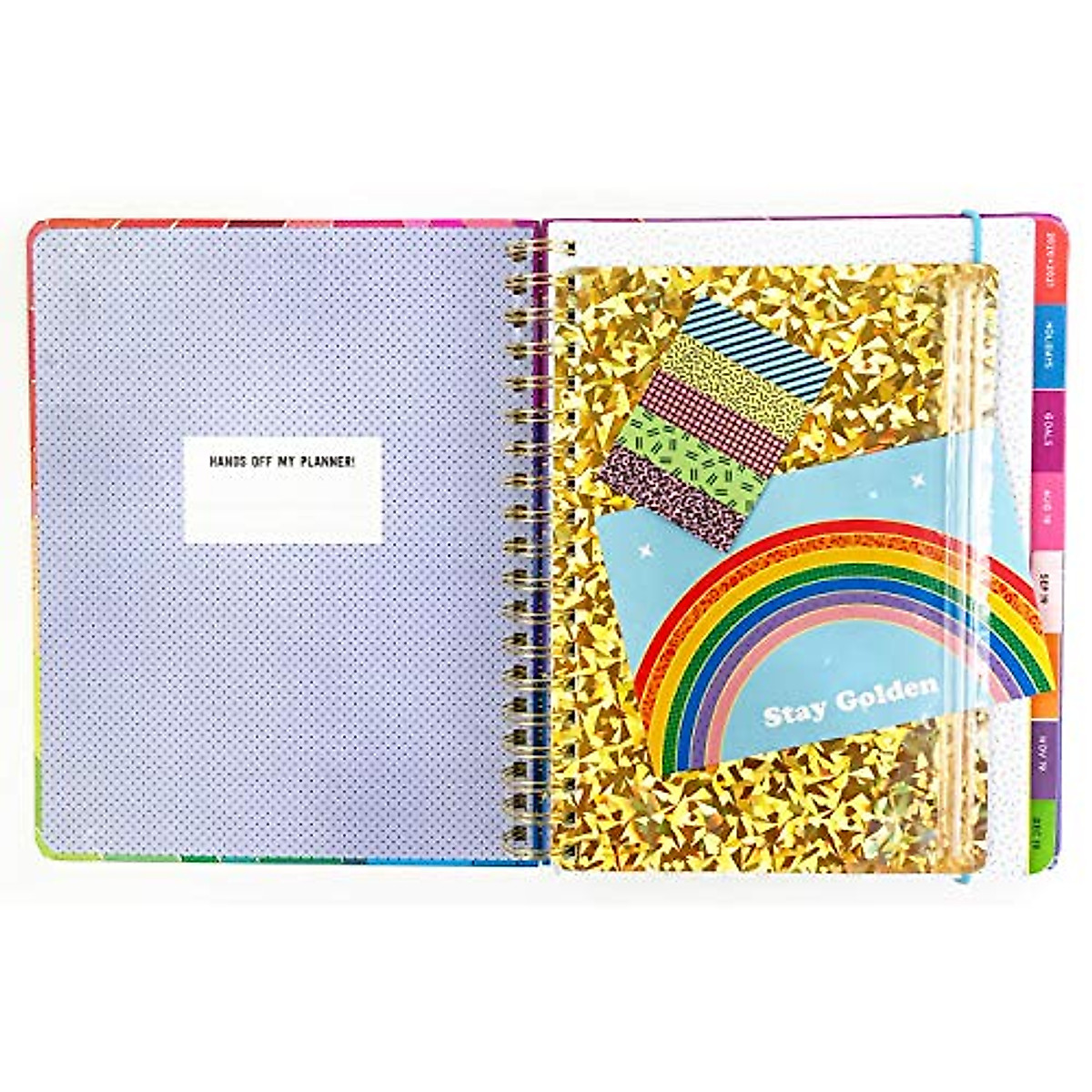 Stay Golden 17-Month Large Planner with 1000+ Stickers 2019-2020 (Pipsticks+Workman)
