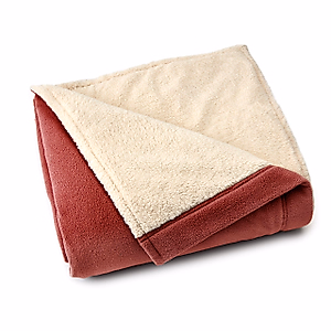 Eddie Bauer - Full Heated Blanket, Soft Fleece Electric Blanket with Sherpa Reverse, Warm Bedding with Low-Voltage Technology (Redwood, Full)