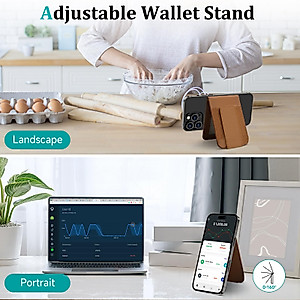 LDSXAY for MagSafe Wallet, Magnetic Phone Wallet with Adjustable Stand & Money Clip, Detachable Magnetic Wallet for iPhone 16/15/14/13/12 Pro Max Plus, 10+ Cards Holder, Vegan Leather, Brown