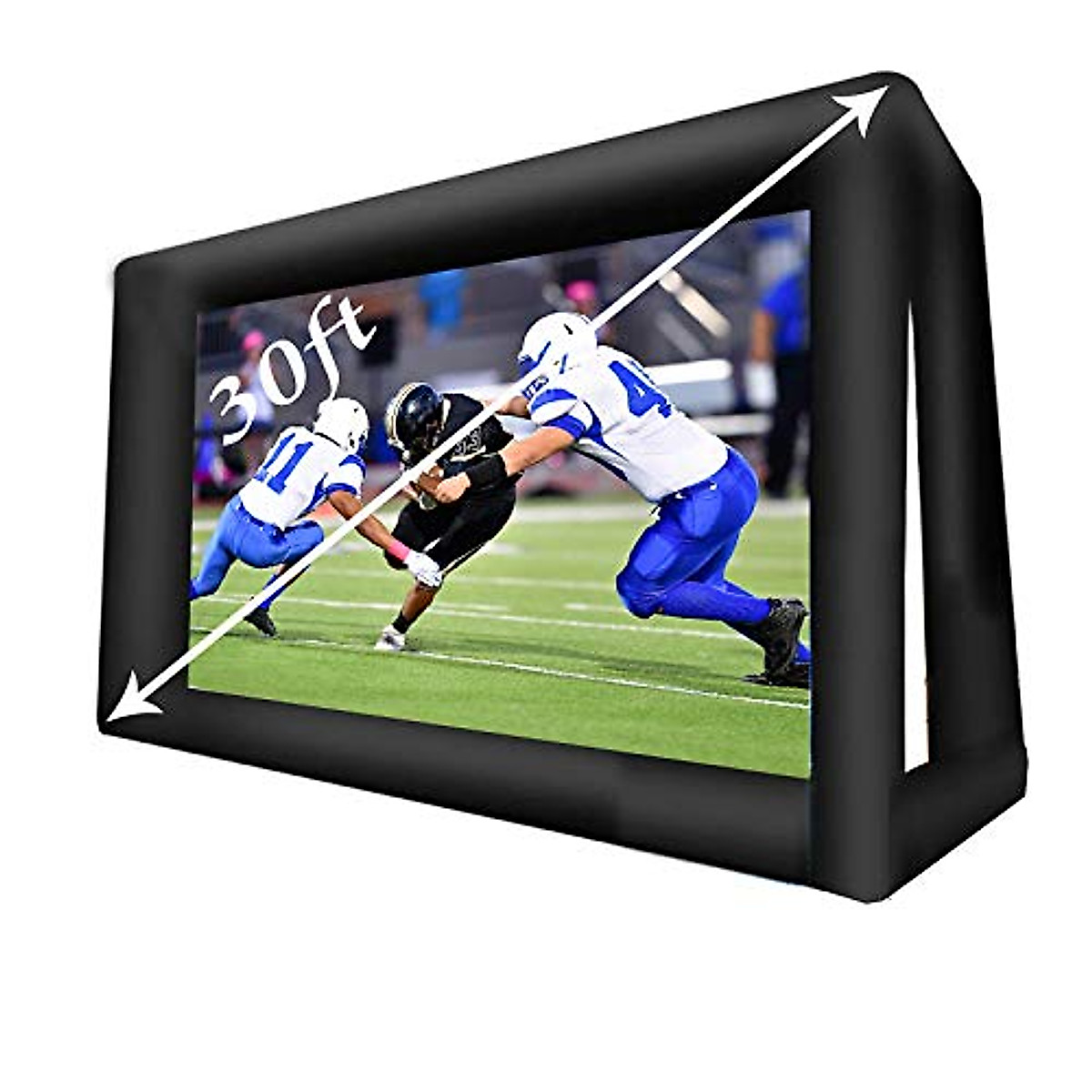 30 FEET Huge Outdoor Inflatable Movie Screen-for Outdoor Parties- Portable Screen- Seamless -Includes Inflation Fan & Repair Kit- Front and Rear Projection (30FEET)