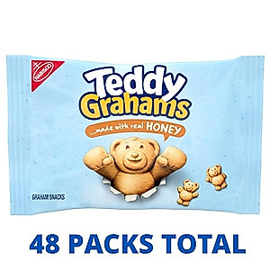 Teddy Grahams Honey Graham Snacks, 48 Total Snack Packs (4 Boxes)