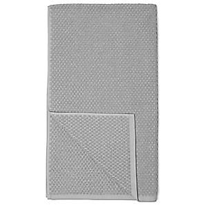 Amazon Basics Odor Resistant Textured Bath Towel, 30 x 54 Inches - 2-Pack, Light Gray