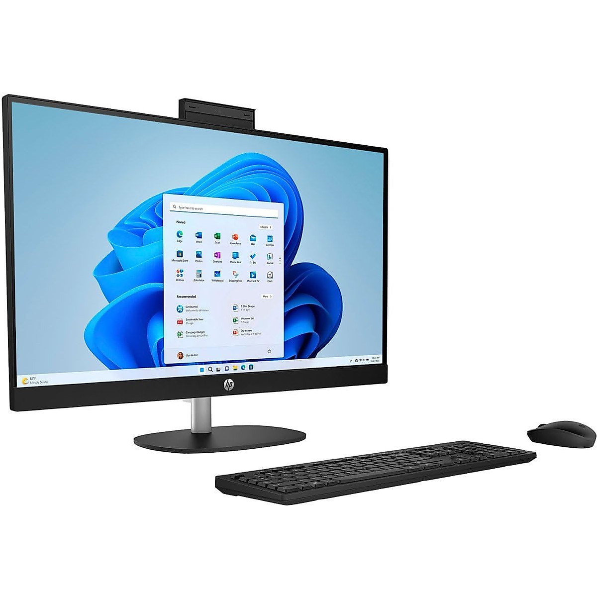 HP 27 All-in-One Touch Desktop 1TB SSD 32GB RAM (AMD Ryzen 7 with 8 cores and Max Boost to 4.50GHz, 1 TB SSD, 32 GB RAM, 27-inch FullHD Touchscreen, Win 11) PC Computer Essential Pavilion