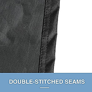 HREFEU Patio Table Cover Black, Heavy Duty 600D Oxford Deck Box Cover, Outdoor Table Cover,Outdoor Patio Furniture Cover Waterproof for Sofa, Coffee Table and Chairs - 63 x 30 x 28 inch