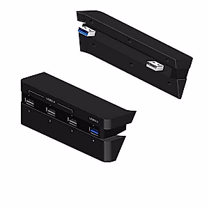 OSTENT Extend 4 USB Hub 2.0 & 3.0 Adapter for Sony PS4 Slim Console Video Games