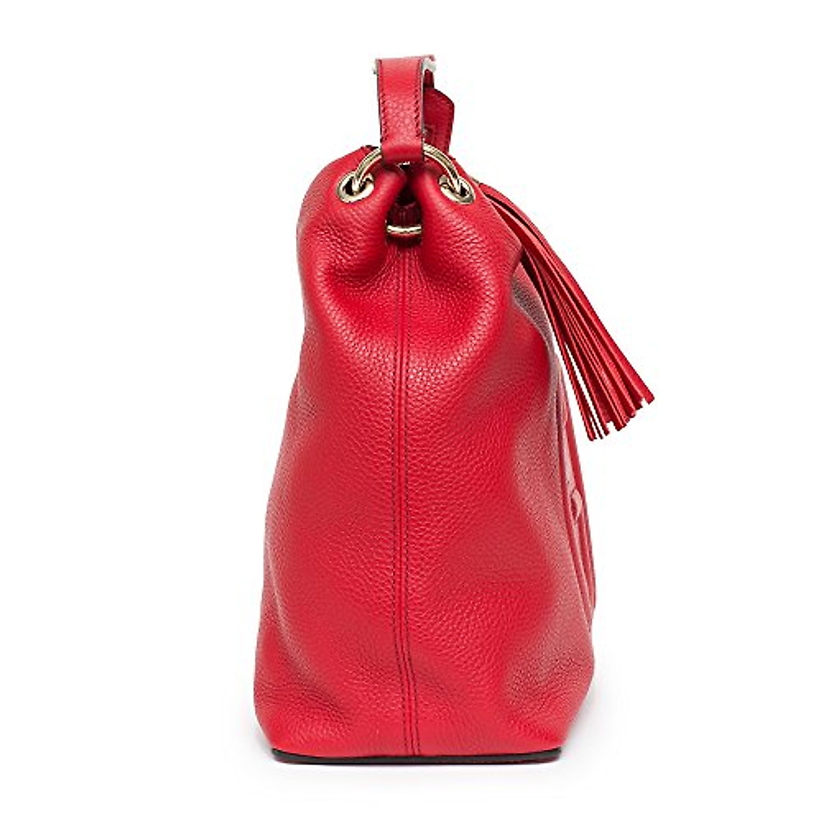 Gucci Soho Flame Red Leather Bag Soft Hobo Italy Handbag New