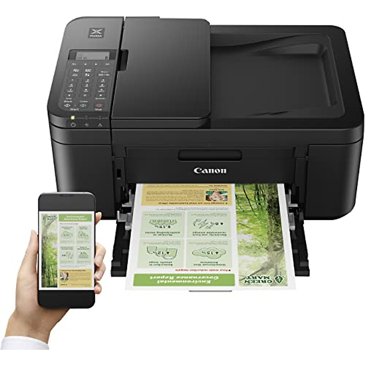 Canon Pixma TR-Series Wireless All-in-one Inkjet Printer with Copy, Scan, Fax and Mobile Printing + Bonus Set of NeeGo Ink and 6 Ft NeeGo Printer Cable