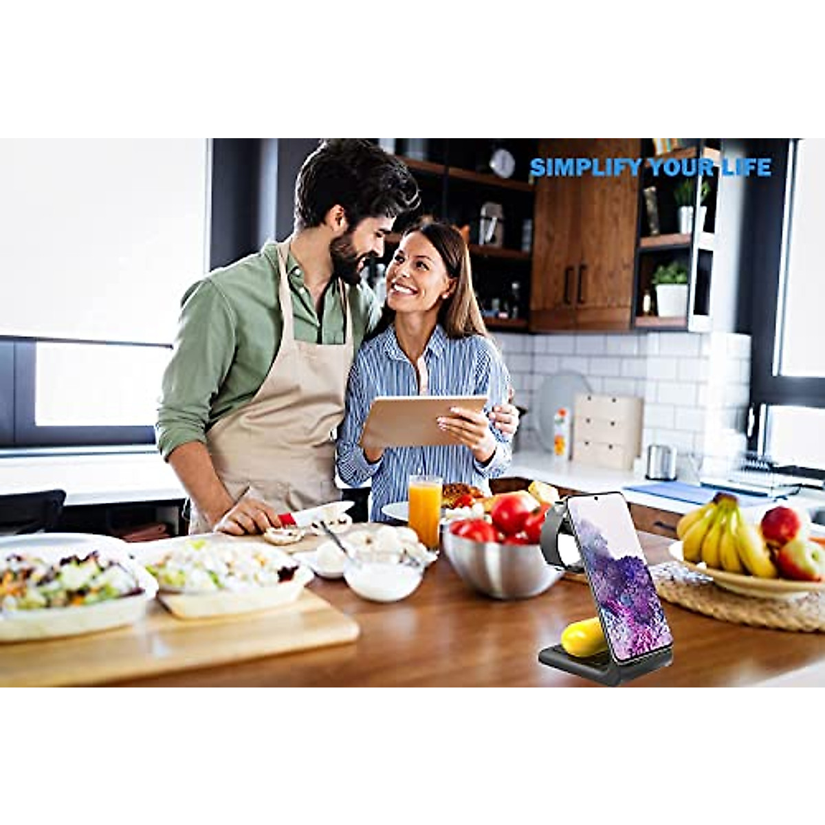 Wireless Charger for Samsung,3 in 1 Wireless Charging Station for Multiple Devices Samsung Android Qi Stand for Galaxy Watch 4 Classic/3/Active2/Gear S3,Galaxy S23/S22 Ultra/S21/S20/S10/Z Fold 3