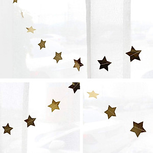 ebabyland 3Pack Gold Star garland - star banner - gold decor graduation party decorations 2022 Bridal Shower baby shower decor gold birthday decorations Baptism Decorations party supplies