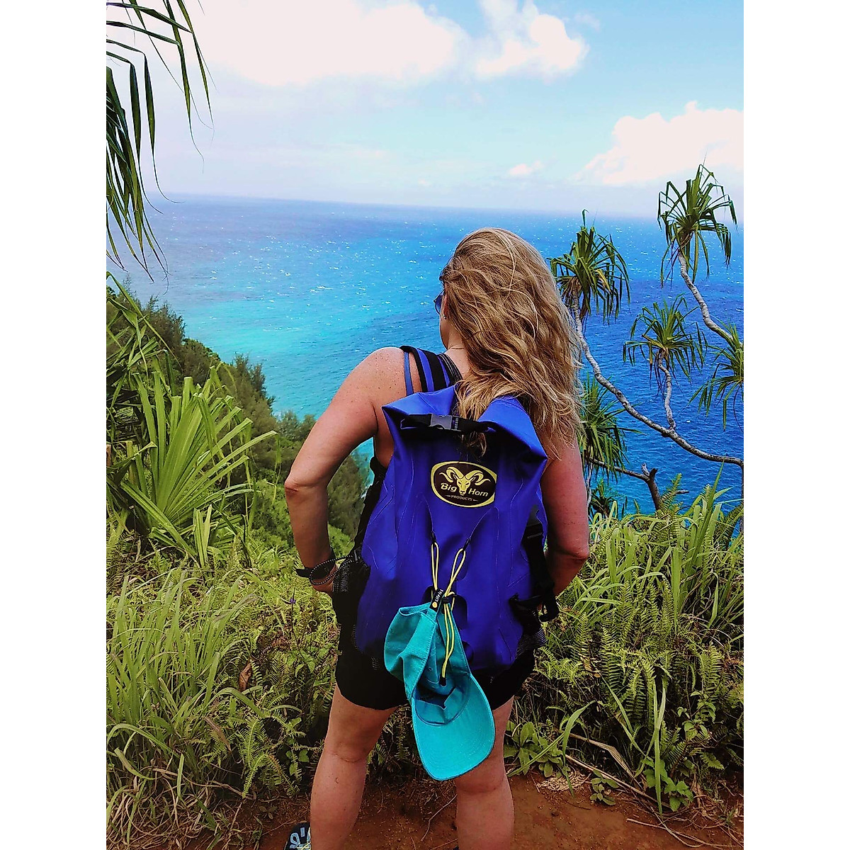 Big Horn Products Waterproof Backpack Bug Out Bag Large 30L Rolltop Dry Bag Backpack - Perfect for Outdoor Adventures (White)