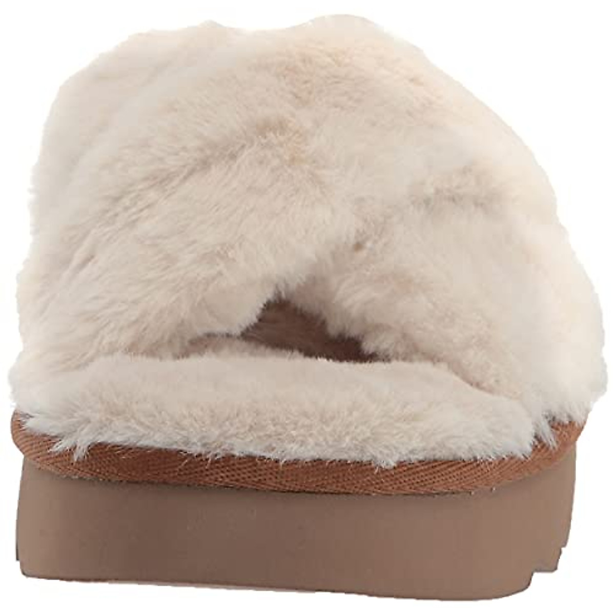 Koolaburra by UGG Women's Fuzz It Sandal, Natural, Size 11
