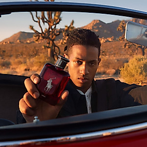 RALPH LAUREN FRAGRANCES Polo Red - Parfum - Men's Cologne - Ambery & Woody - With Absinthe, Cedarwood, and Musk - Intense Fragrance - 2.5 Fl Oz