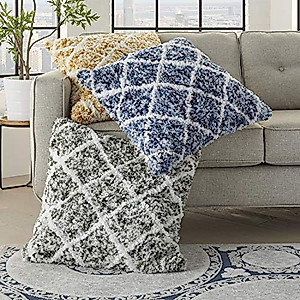 Mina Victory Life Styles Sprinkle Dye Lattice Charcoal 24" X 24" Throw Pillow