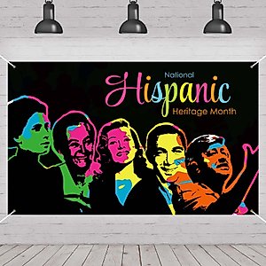 Hispanic Heritage Month Backdrop Hispanic Heritage Decorations World Flag Banner Hispanic Latino Spanish Home Office Photography Background Board Wall Hanging Sign Photo