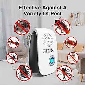 Toyukia 2023 Upgraded Dual Ultrasonic Pest Repeller 6 Pack, Electronic Pest Repellent, Pest Control Plug in for Insects, Roach,Mice,Spider, Mosquito Used for Home,Office etc