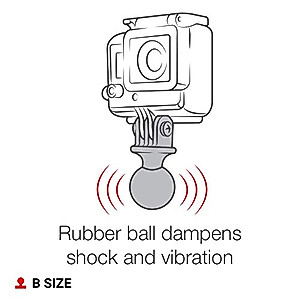 RAM Mounts RAP-B-202U-GOP1 Action Camera Universal Ball Adapter with B Size 1" Ball