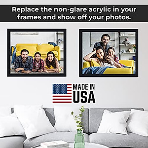 CountryArtHouse Non-Glare Acrylic Plexiglass for 11x14 Picture Frame, Replacement Plexiglass for 11x14 Photo Frame, UV-Resistant Non-Glare Acrylic Cover Sheet