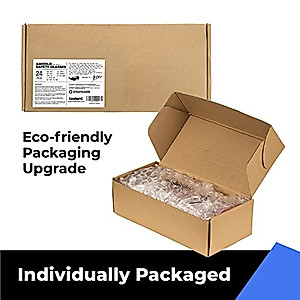 amoolo Clear Safety Glasses Bulk of 24, Protective Eyewear for Men Women, ANSI Z87.1 Impact Resistant Eye Protection for Work, Lab, Construction