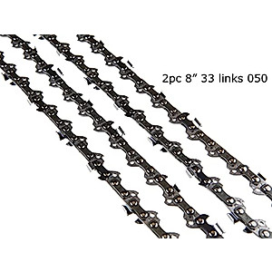 2PC 8" Pole Saw Chain 3/8" LP .050 G 33 DL Replacement Chains for Harbor Freight Portland 62896 68862