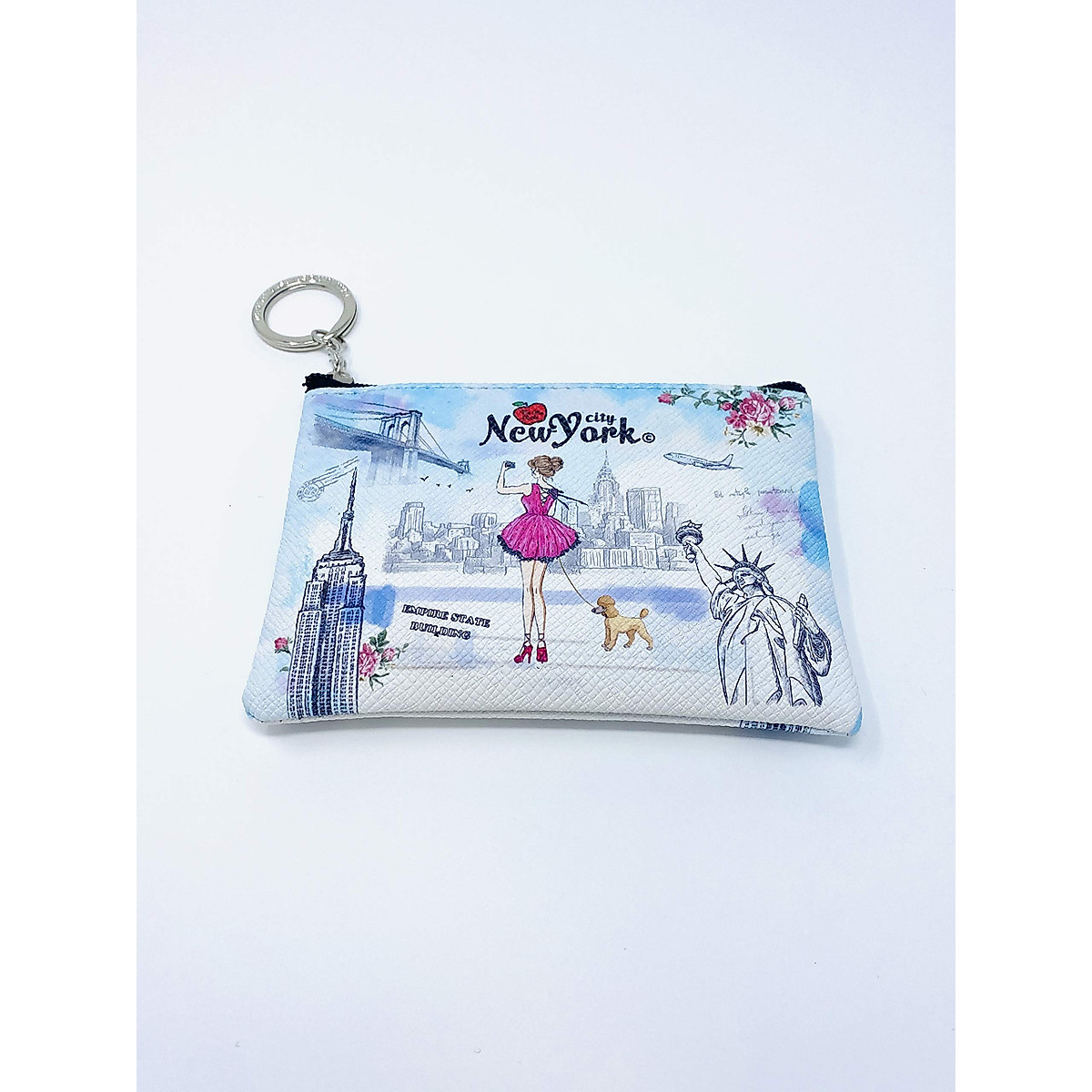 Girls & Women Fashion Cute Classic Elegant New York Souvenir Key Change Holder Pouch Coin Purse (JP-330127K)