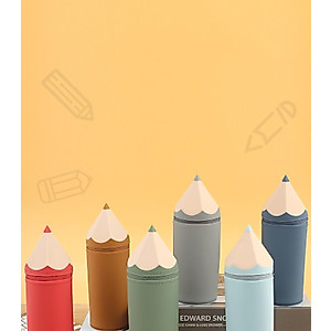 Silicone lightweight waterproof zipper pencil case pencil bag/pouch, cute colourful pencil shape, safe and quality (Sky Blue), QS-2010