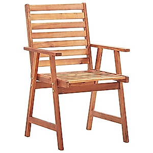 VRAXO Patio Dining Chairs 4 pcs with Cushions Solid Acacia Wood,Outdoor Chairs-72.16lbs