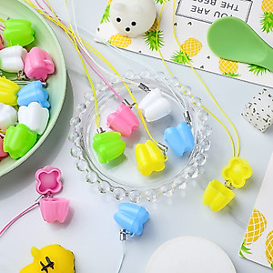 60 Pieces Lost Teeth Saver Necklace Organizer Milk Teeth Storage Box Necklace Cute Fairy Baby Teeth Keepsake Holder Children Teeth Save Box for Lost Teeth Storage Box, Children's Day Gifts