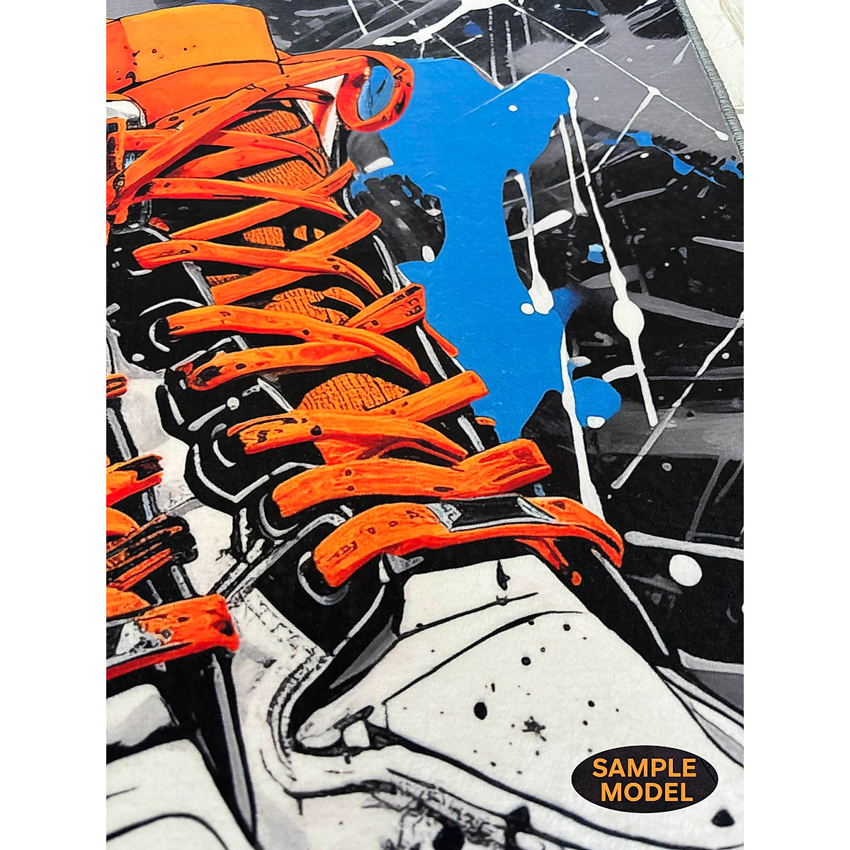 Generic Sneakers Graffiti Rug, Sneakers Rug, Sneakers Area Rug, Graffiti Area Rug, Sport Rug, Teen Room Rug, Sneaker Rug, Sneaker Area Rug RS1052ID.0 2x3 ft = 60x90 cm