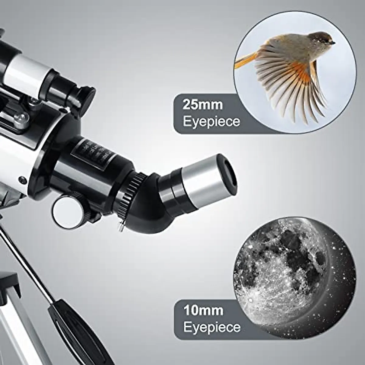 Telescope 70mm Aperture 500mm - for Kids & Adults Astronomical refracting Portable Telescopes AZ Mount Fully Multi-Coated Optics, with Tripod Phone Adapter, Wireless Remote, Carrying Bag