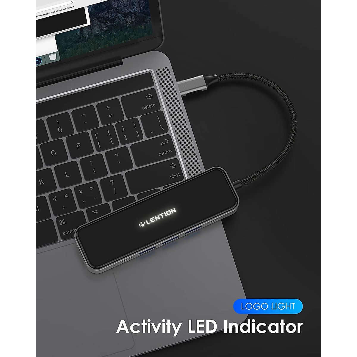 LENTION USB C Hub with 100W Power Delivery, 4K HDMI, USB 3.0 & Type C Data Compatible with 2021-2016 MacBook Pro 13/15/16, New Mac Air/Surface, Chromebook, More, Stable Driver Adapter (CB-CE35, Black)