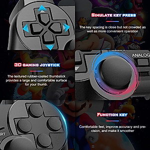 Suncala Wired Controller Compatible with PS2 Console, Black Remote Gamepad with 7.2FT Cable