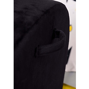 Fun Costumes Batman Face Chair Lounger Seat, DC Comics Iconic Black Comfy Soft Plush Seat Standard