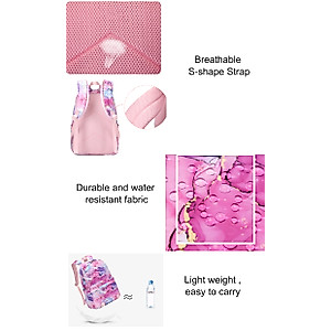 JiaYou Junior high school Backpack Sets 2Pcs Daypack with Lunch case Girls Middle school Bag(Black,20 Liters)