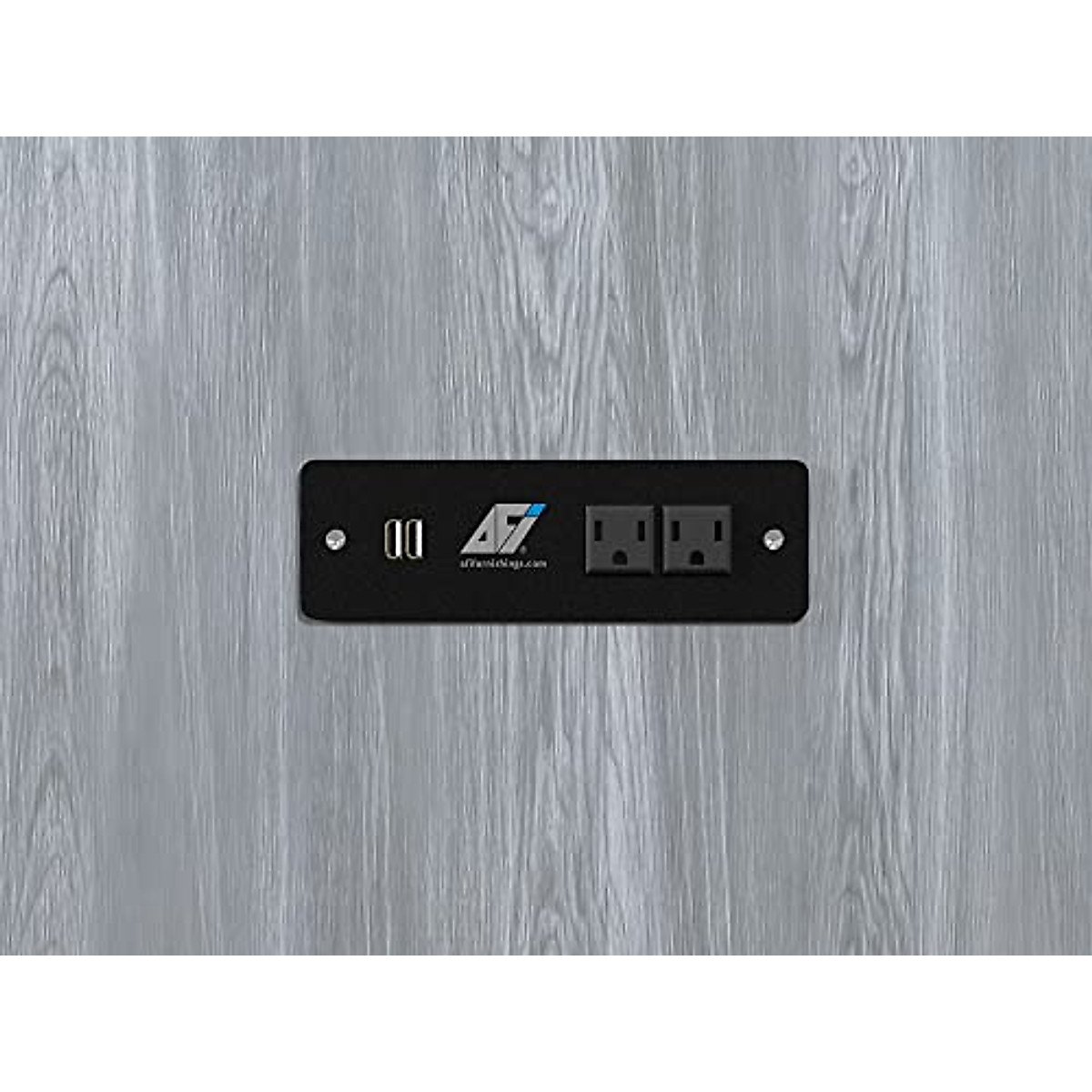 AFI Northfield Twin XL Size Murphy Bed Chest with Mattress, Storage, & Built-in Charger in Driftwood