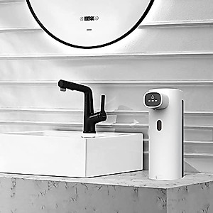 Bertreno Automatic Soap Dispenser, Foaming Soap Dispenser USB Rechargeable Touchless Hand Soap Dispenser with 3 Adjustable Soap Volume for Kitchen Bathroom 300ml