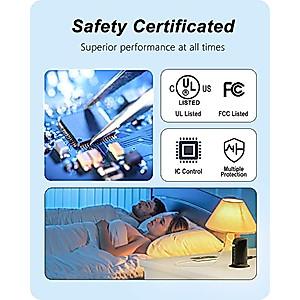 ADRICY USB Charger 6 Port 50W Multi USB Tower Charging Station for Multiple Devices iPhone 14/14 Pro/14 Pro Max/13 Pro/13 Pro Max/Android/Samsung/Tablet,etc