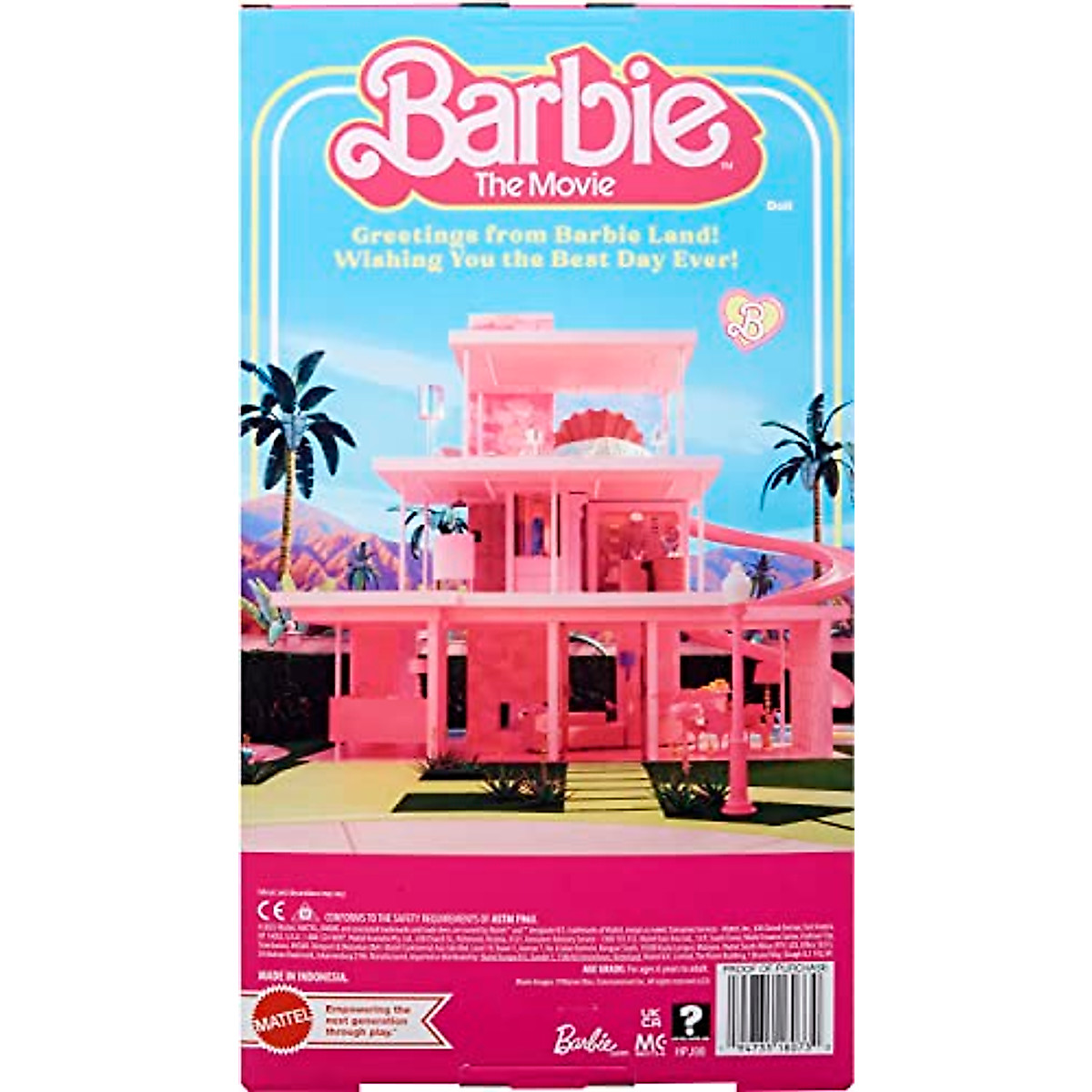 Barbie The Movie Doll, Gloria Collectible Wearing Three-Piece Pink Power Pantsuit with Strappy Heels and Golden Earrings