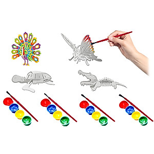 EMBRACE PLAY 3D Puzzles Set of 4| Adult Crafts | Arts and Crafts for Kids | Cool Cheap Stuff | Art Gifts | Arts and Crafts | DIY Kits for Teens - Hobby-Model-Figure-Building-Kits