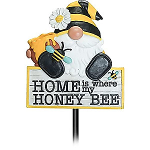 Spoontiques - Garden Décor - Garden Stake - Decorative Stake for Lawn and Yard - 28” High - Durable Weather Resistant Resin Sign for Home Décor - Bee Gnome Garden Stake, 21261