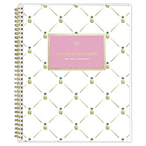 Academic Planner 2021-2022, Simplified by Emily Ley for AT-A-GLANCE Weekly & Monthly Planner, 8-1/2" x 11", Large, Customizable, for School, Teacher, Student, Pineapple (EL64-901A)