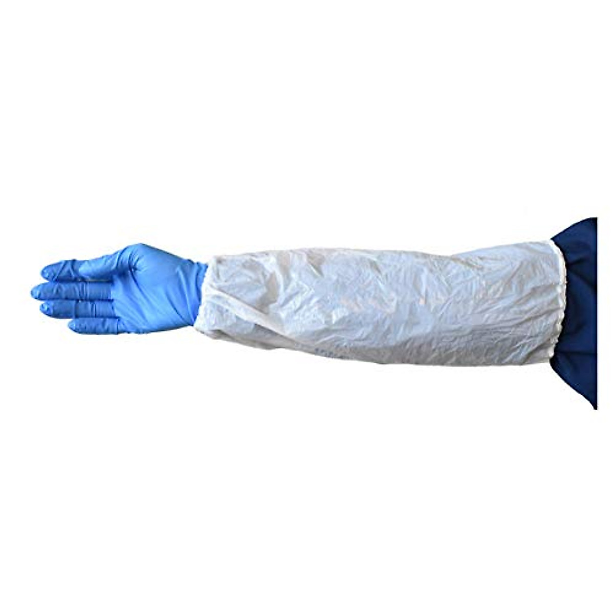 PENTAGON SAFETY EQUIPMENT Disposable Plastic Sleeves | White | 100 Pack | 18 Inch | Waterproof Arm and Sleeve Protection