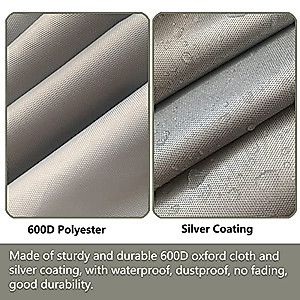 LSongSKY Outdoor Swivel Lounge Chair Cover,100% Waterproof Heavy Duty Outdoor Chair Covers,(33 L x 37 W x 38.5 H inches) Patio Furniture Cover for Swivel Patio Lounge Chair,White&Grayish Green